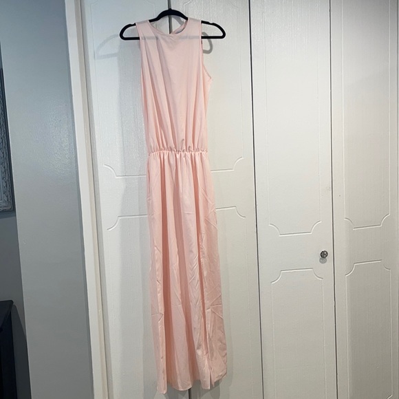 MISSLOOK | Dresses | Miss Look Light Pink Side Slit Maxi Dress | Poshmark